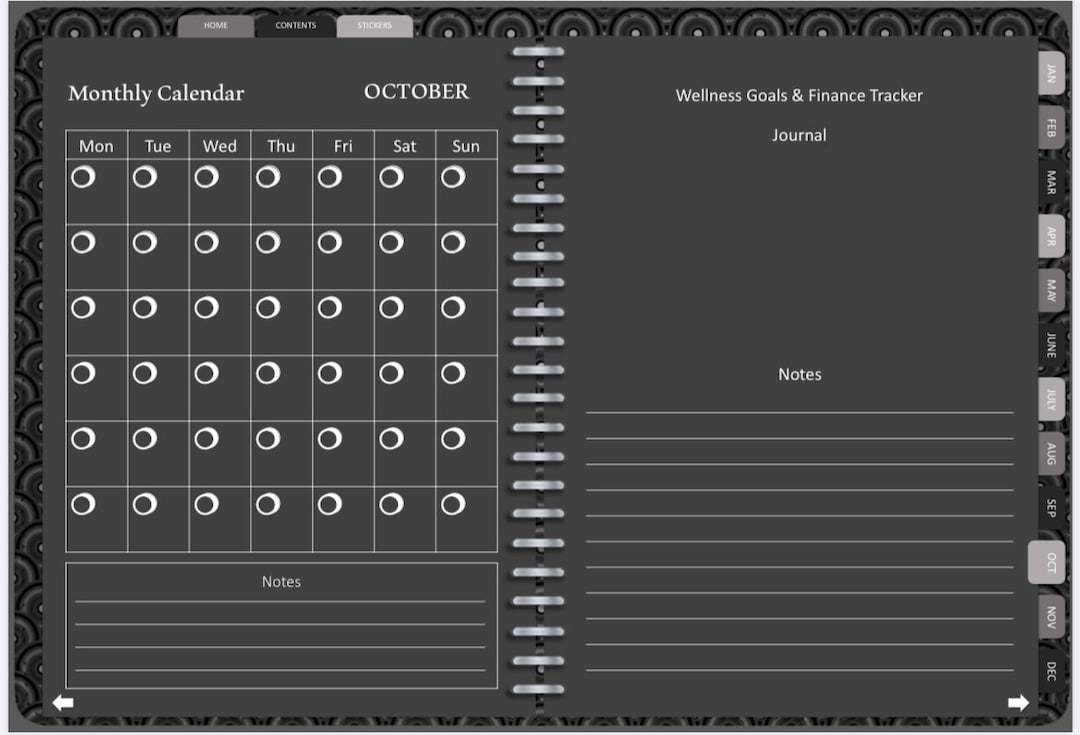 Digital Planner 2023-2024 BLACK EDITION - Etsy