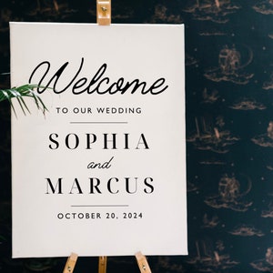 Modern Wedding Sign Printable, Customizable Wedding Signage, Bohemian ...