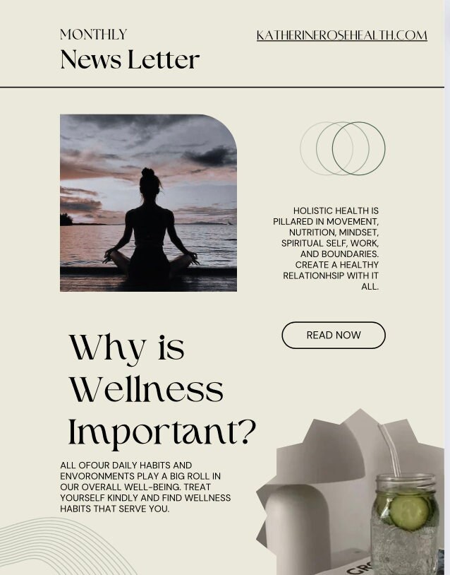 Wellness Monthly Newsletter - Etsy