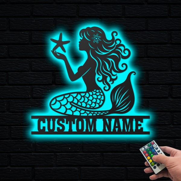 Metal Mermaid Wall Art - Etsy