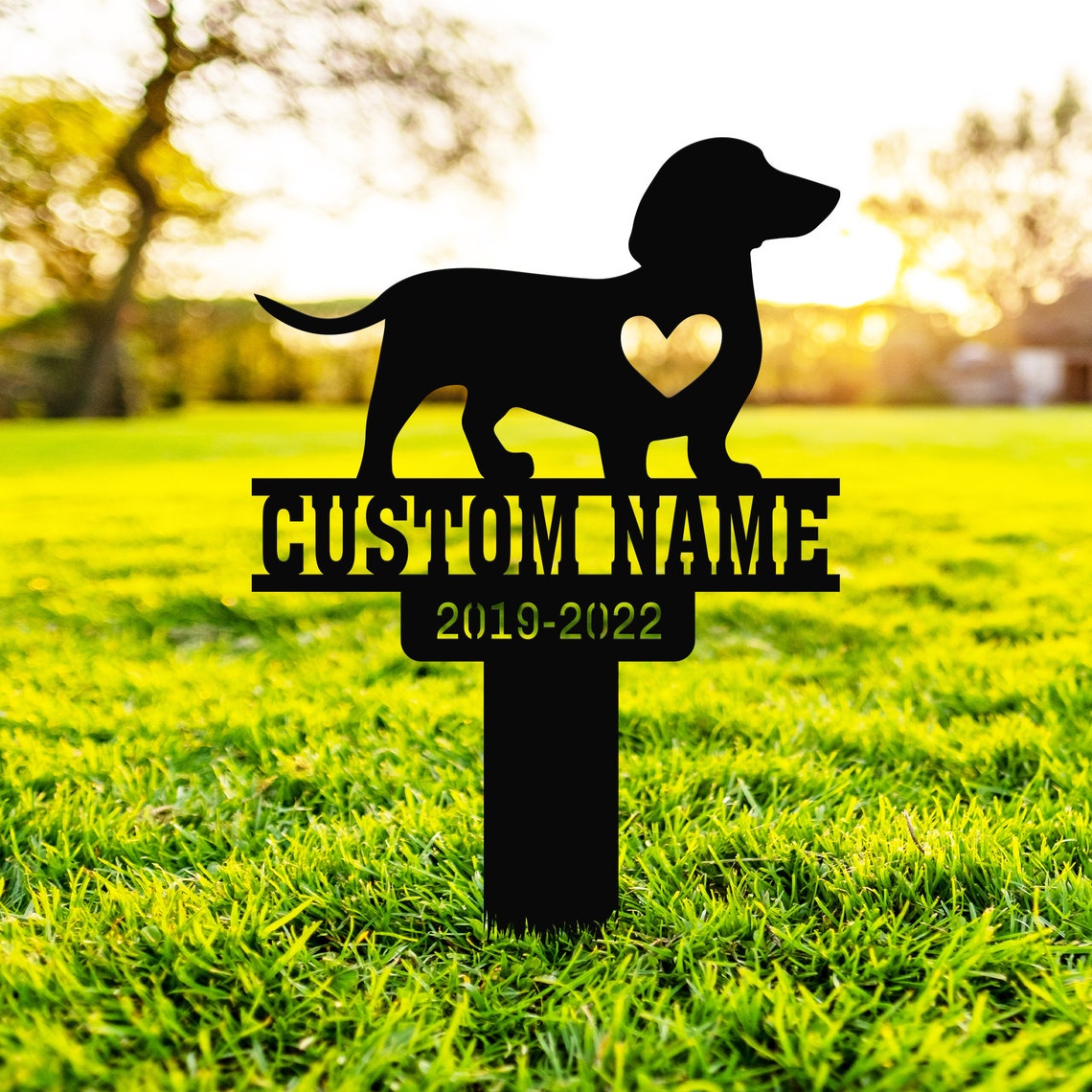 Personalized Dachshund Dog Memorial Stake, Memorial Metal Stake, Pet ...