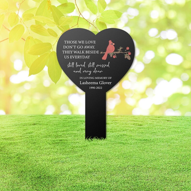 Cardinals Memorial Grave Marker Custom, Loss of Loved Ones Sympathy ...