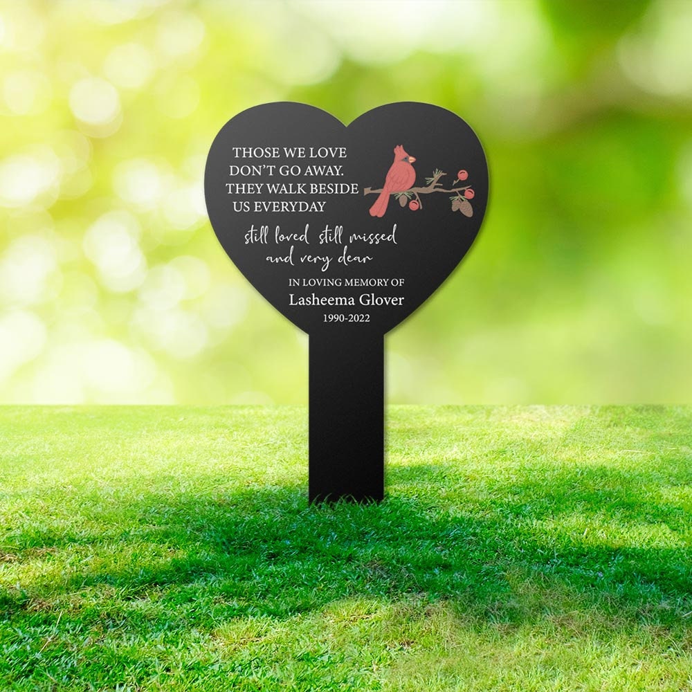 Cardinals Memorial Grave Marker Custom, Loss of Loved Ones Sympathy ...
