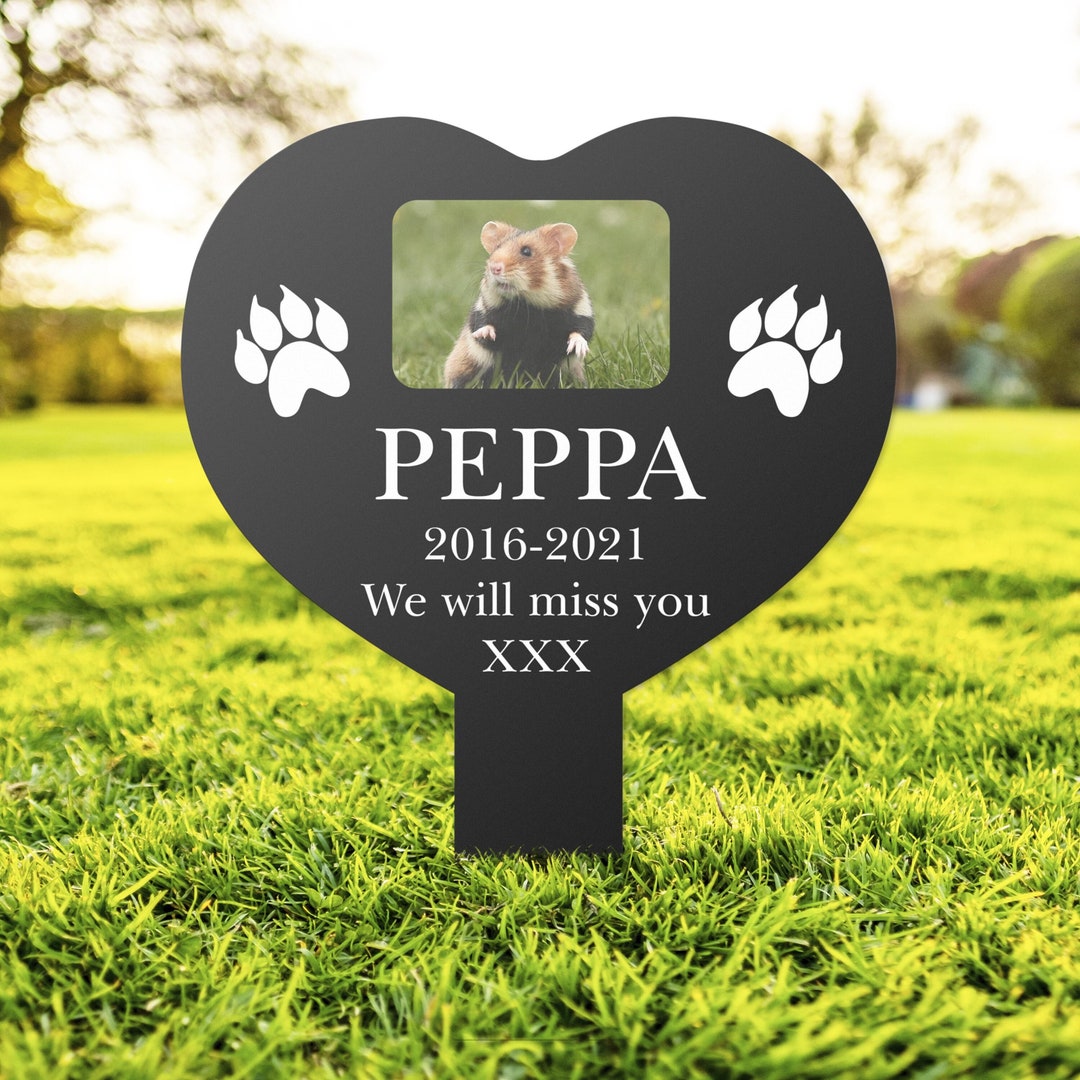 Personalized Guinea Pig Photo Memorial Stake, Guinea Pig Portrait ...
