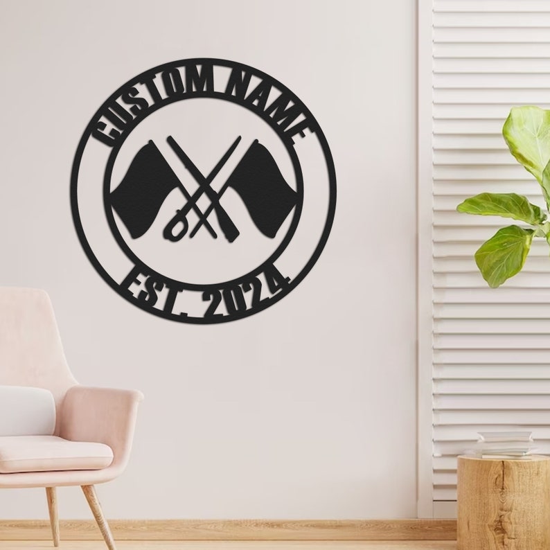 Personalized Color Guard Metal Wall Art Led Light, Girl Color Guard ...