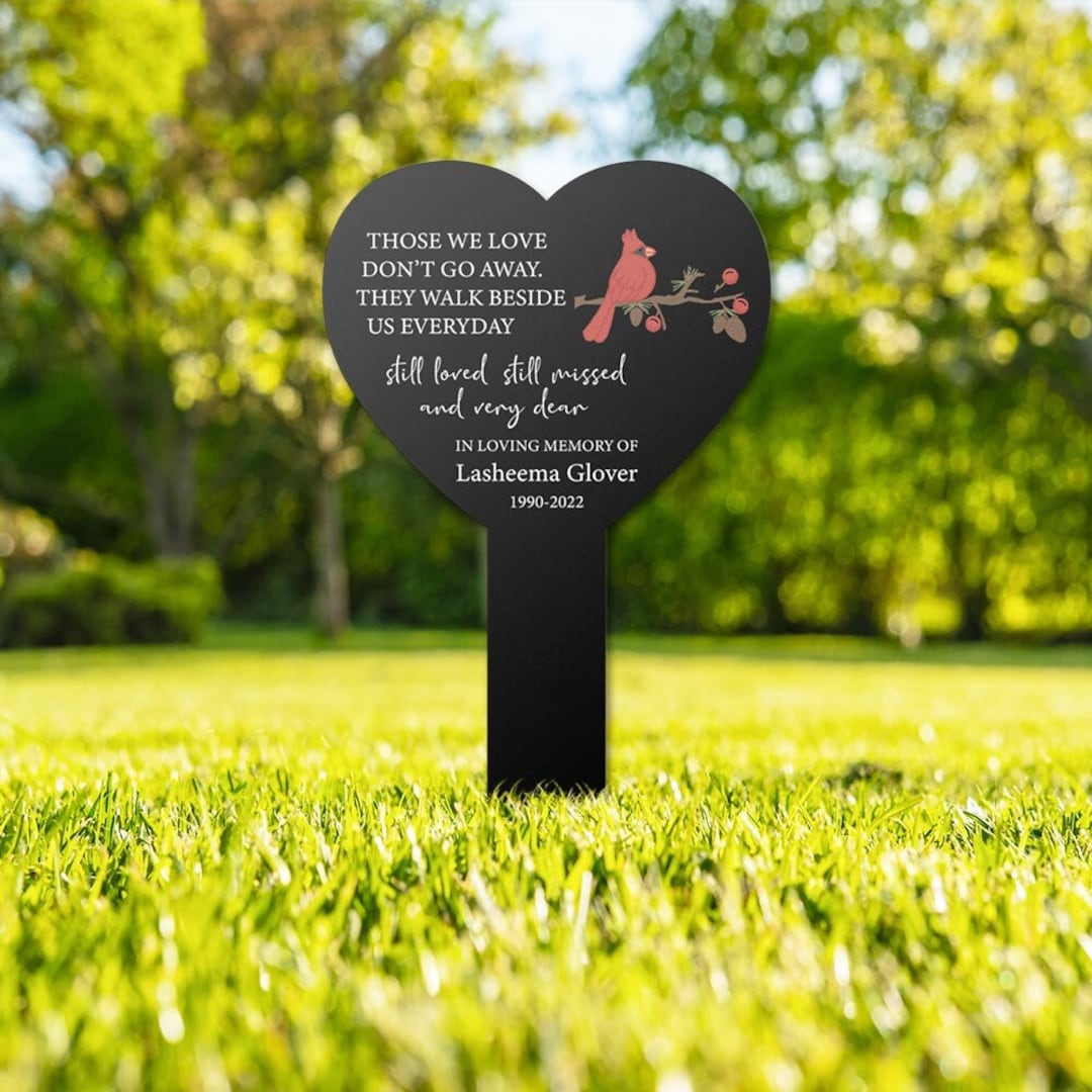 Cardinals Memorial Grave Marker Custom, Loss of Loved Ones Sympathy ...