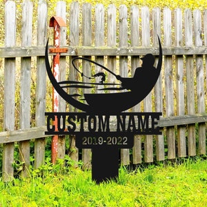 Personalized Fishing Memorial Stake, Fisherman Memorial Gift, Fishing ...