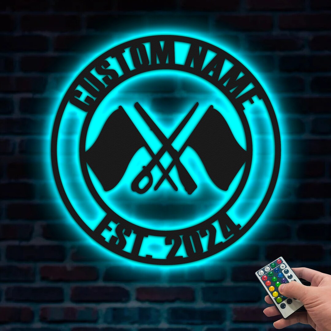 Personalized Color Guard Metal Wall Art Led Light, Girl Color Guard ...