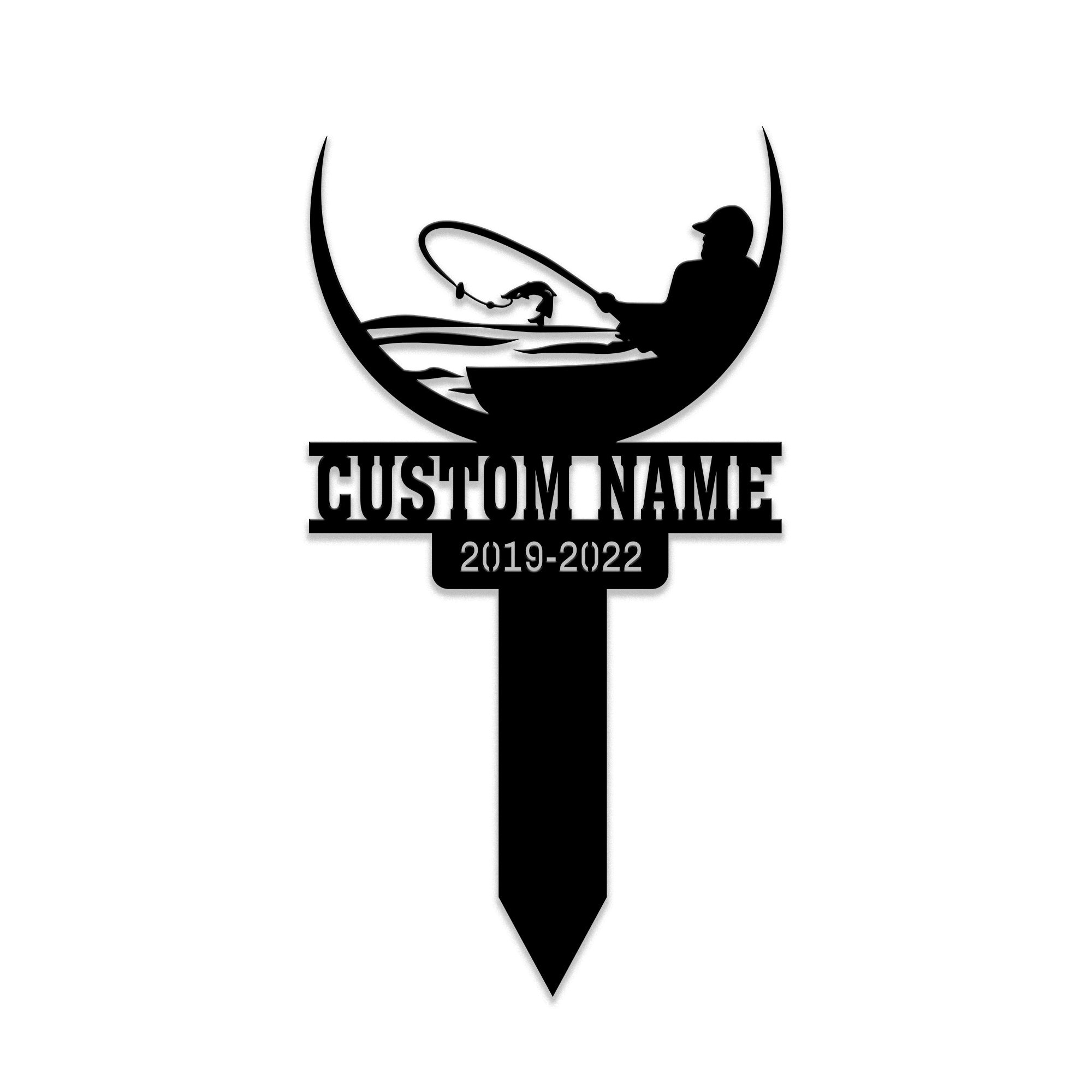 Personalized Fishing Memorial Stake, Fisherman Memorial Gift, Fishing ...