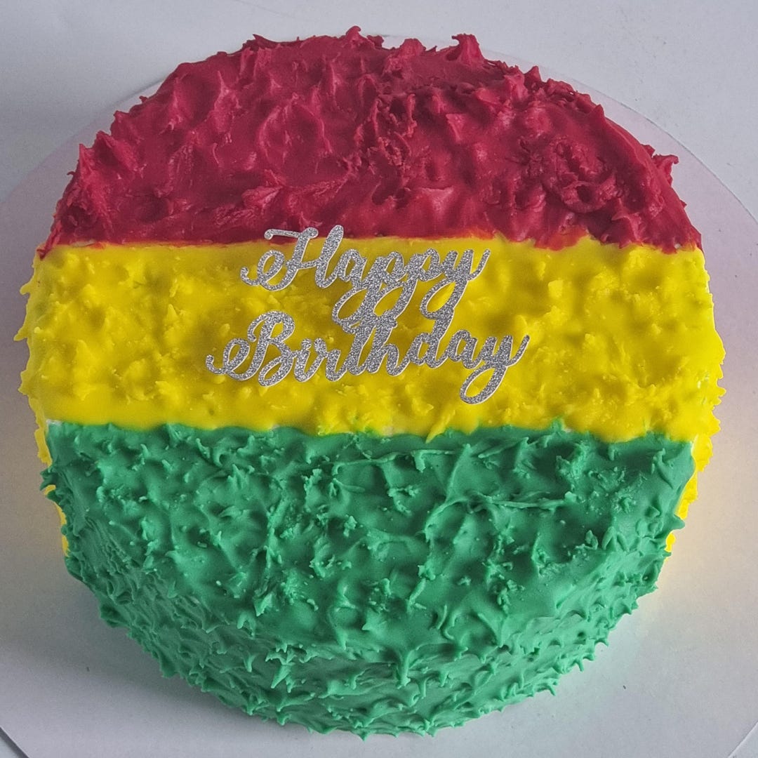 Rasta, Flag Design Cakes. Birthday, Anniversary - Etsy