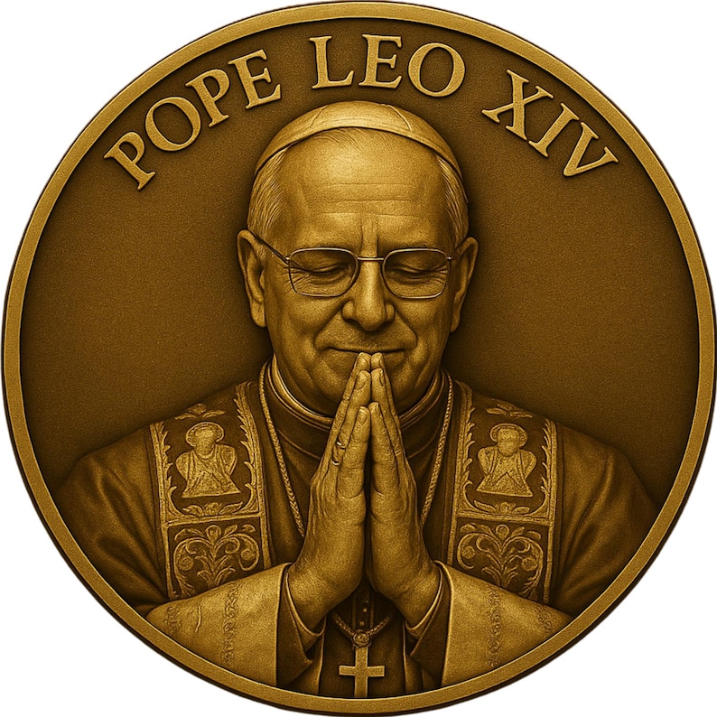Pope Leo XIV Commemorative Coin: First American Pope, Collector's Item ...