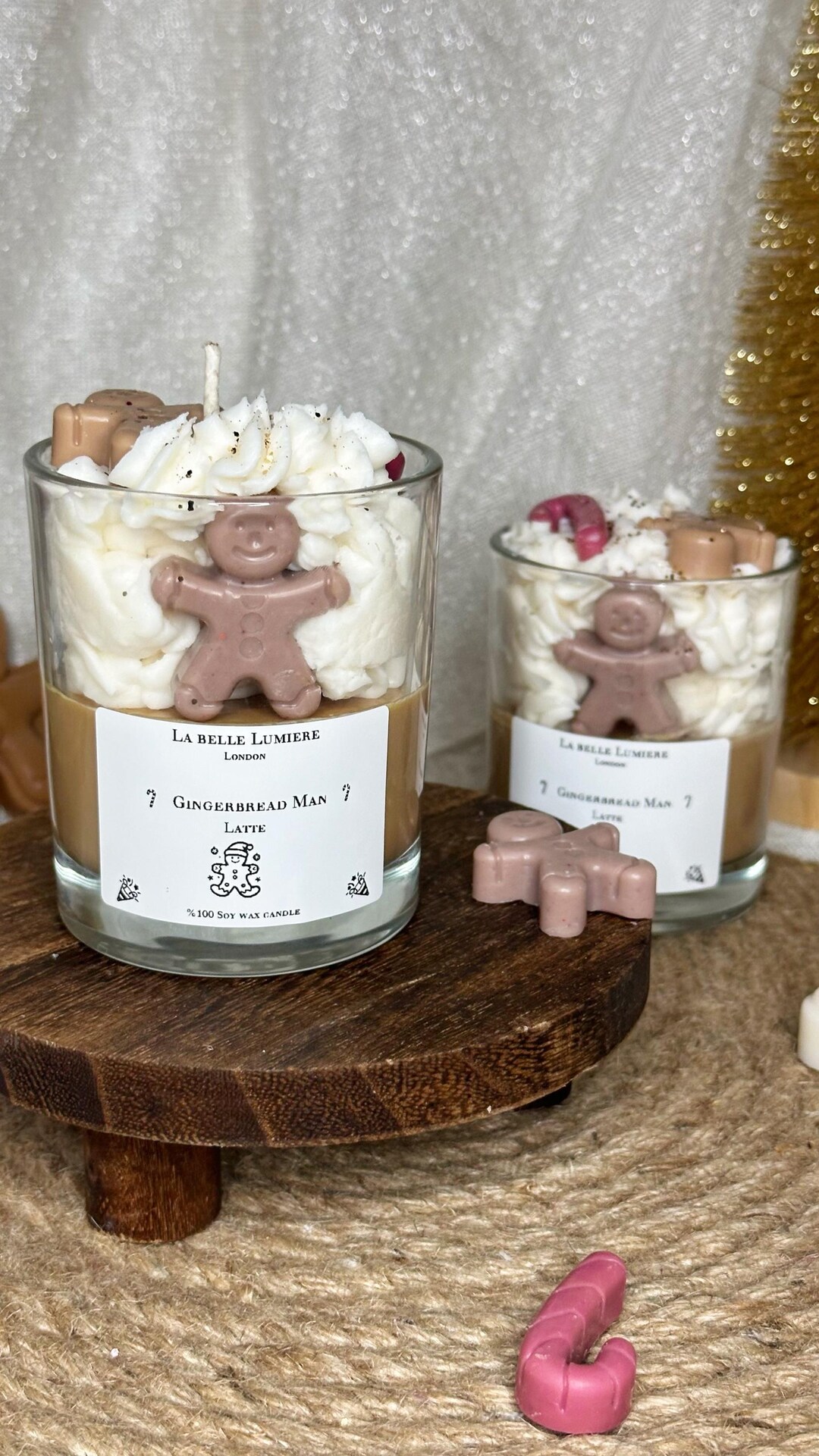 Gingerbread Man Latte Candle | Handcrafted Soy Wax, 3D Decor - Etsy