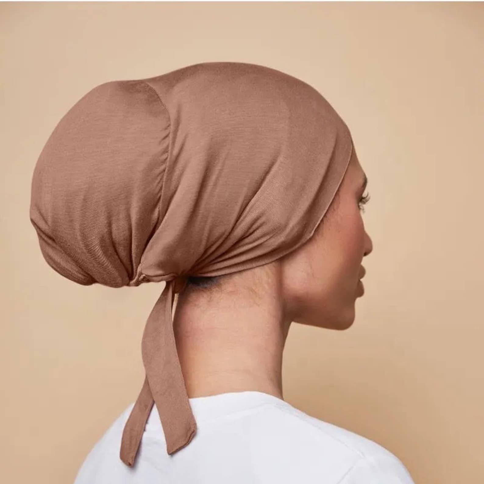 Super Soft Satin-lined Underscarf Silk Bonnet No-slip Hijab Cap Head ...