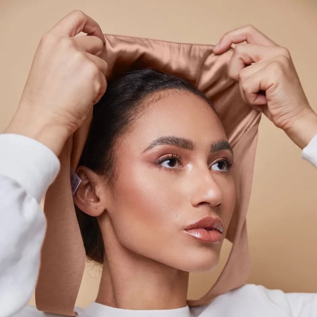 Super Soft Satin-lined Underscarf Silk Bonnet No-slip Hijab Cap Head ...