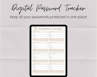 Printable Digital Password Tracker - Etsy