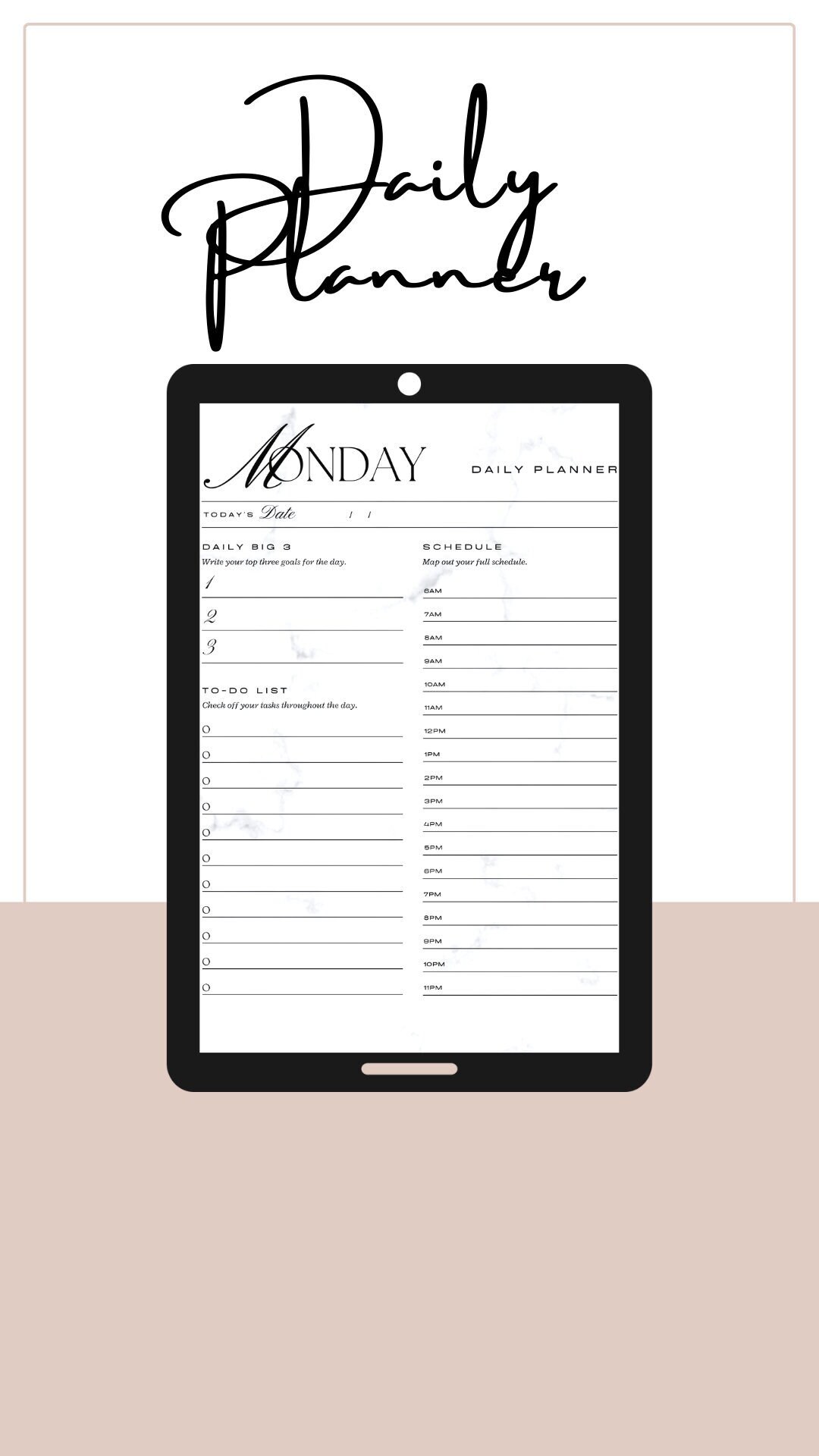 Digital Daily Planner | Printable Daily Planner | Instant Download ...