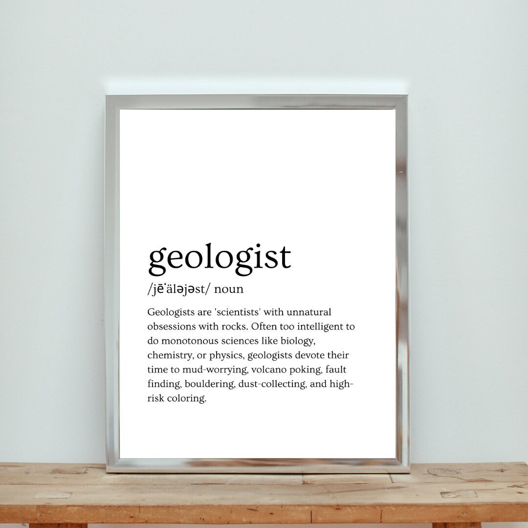Geologist Funny Definition Geology Art Geologist Print Digital Download ...