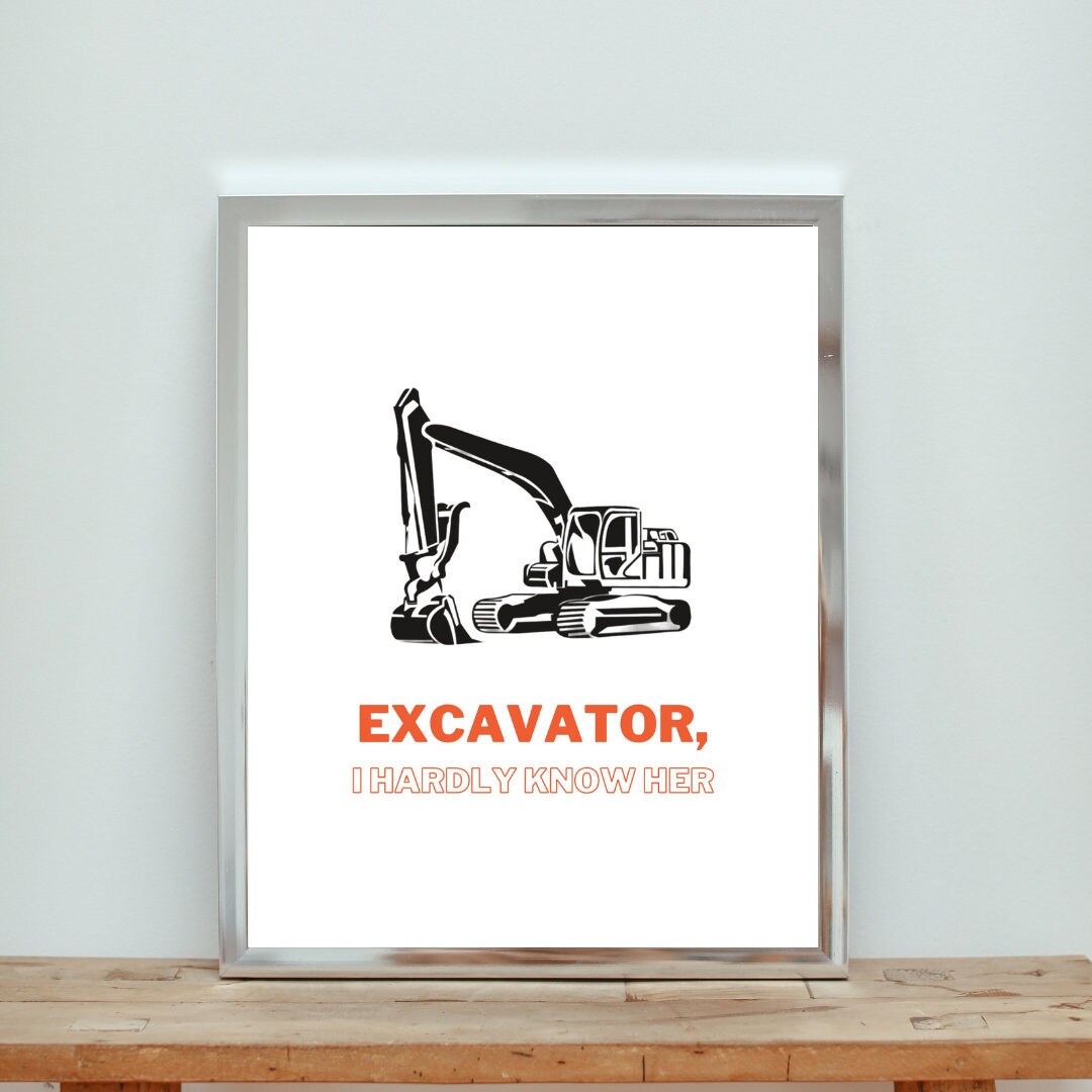 Excavator | Construction | Construction Funny Art | Construction Joke ...