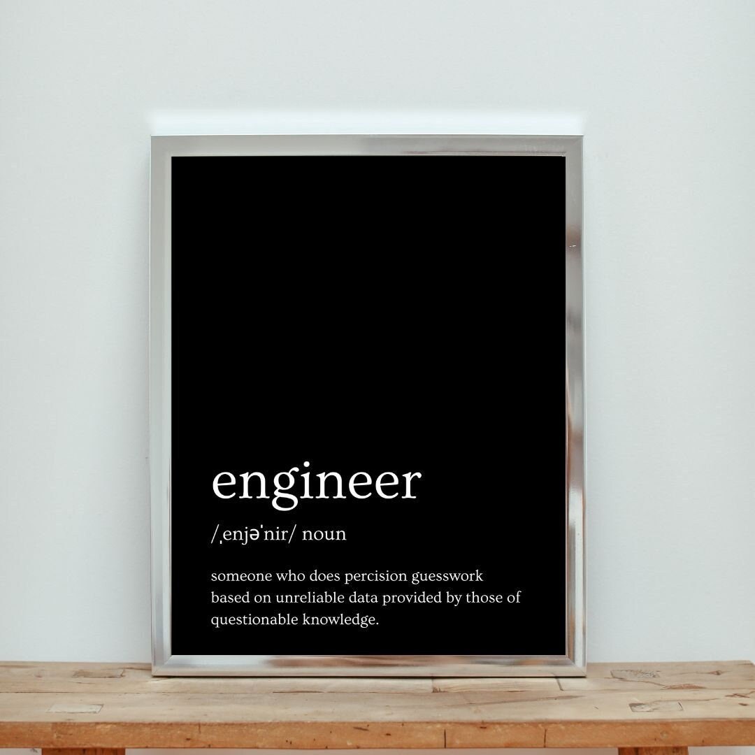 Engineer Funny Definition | Engineering Art | Engineer Print | Digital ...