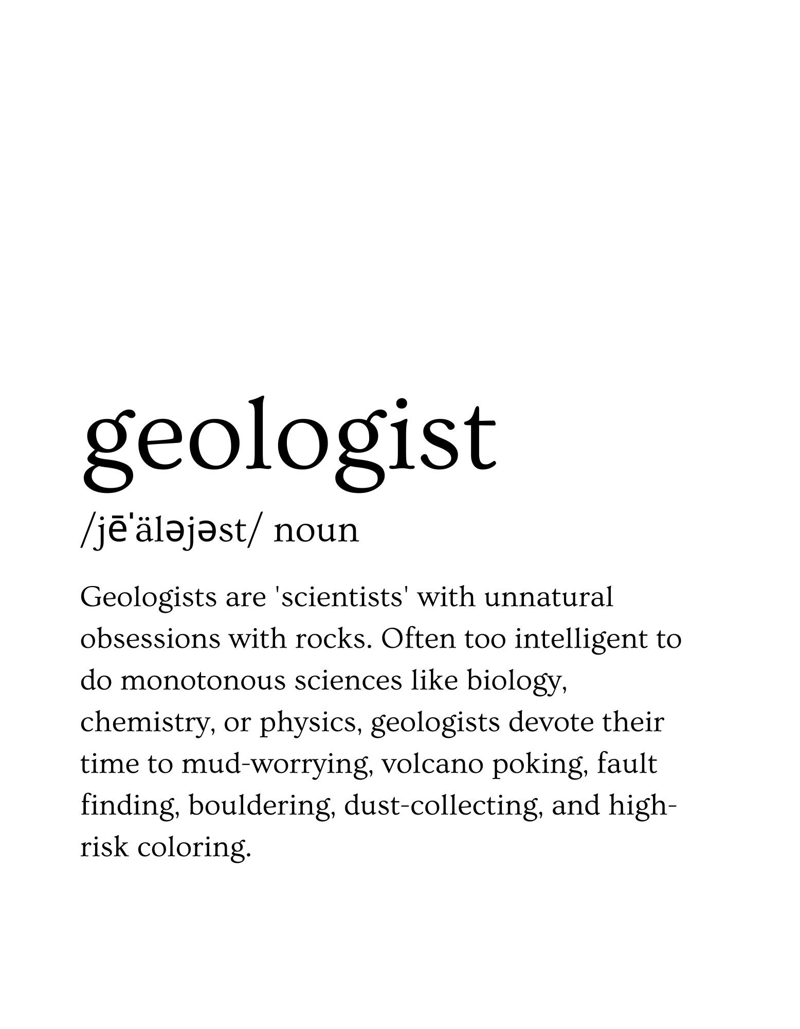 Geologist Funny Definition | Geology Art | Geologist Print | Digital ...