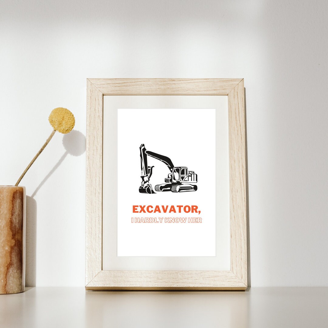 Excavator | Construction | Construction Funny Art | Construction Joke ...