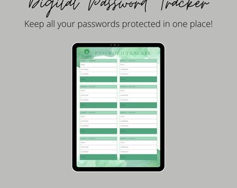 Printable Digital Password Tracker - Etsy
