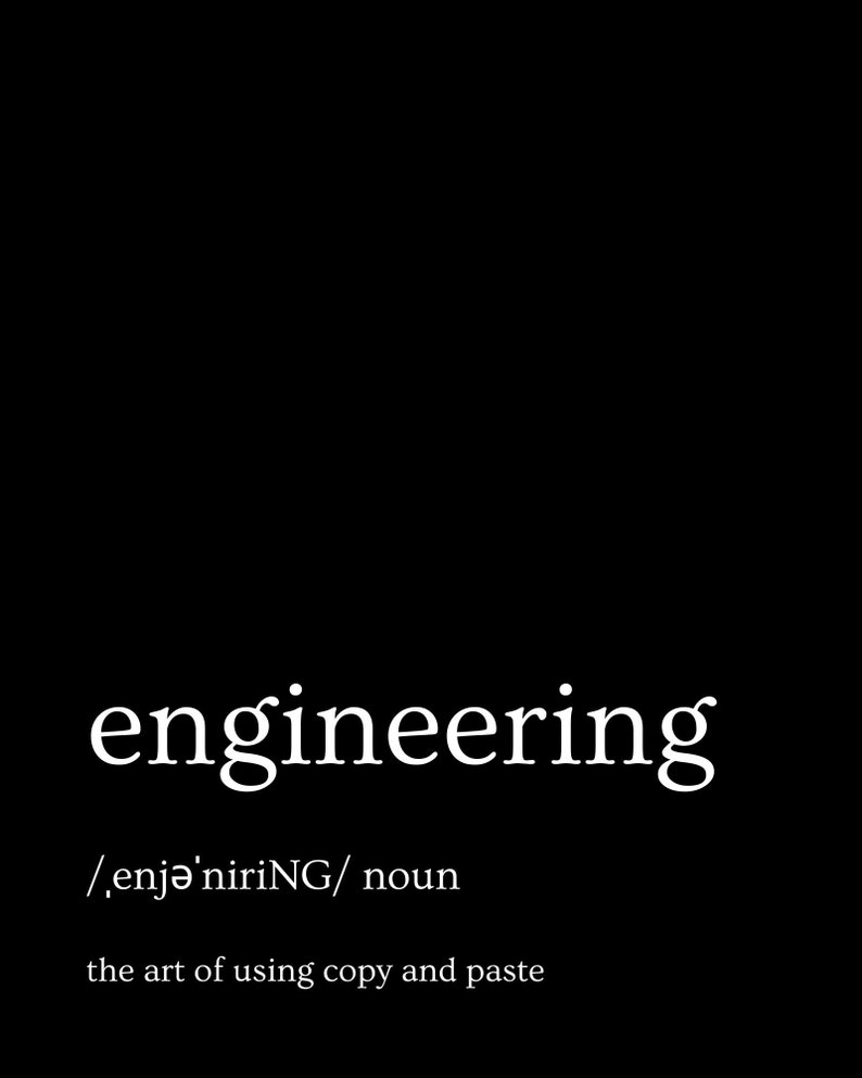 Engineering Funny Definition Engineering Art Engineering Print Digital ...