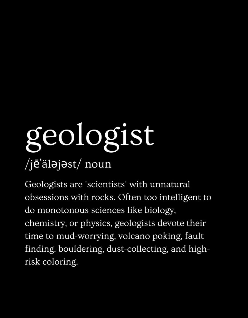 Geologist Funny Definition | Geology Art | Geologist Print | Digital ...