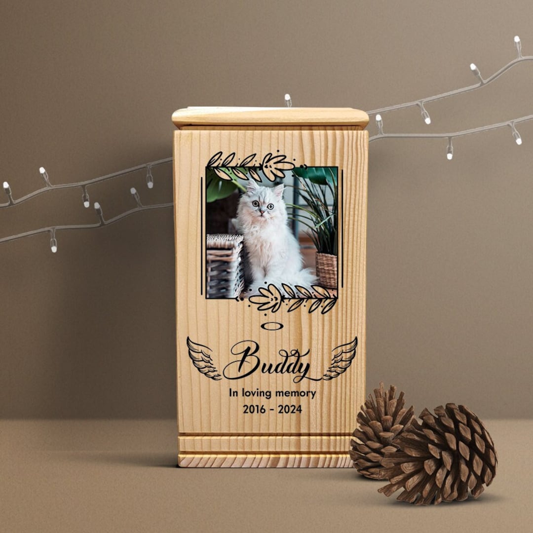 Personalized Pet Memorial Urn, Pet Remembrance Gift, Dog Loss Photo ...