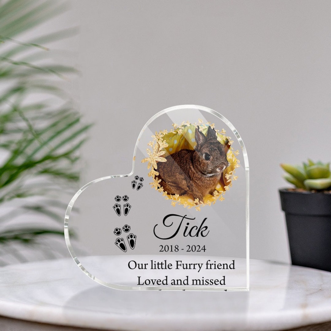 Personalized Rabbit Memorial Plaque: Custom Photo Keepsake - Etsy