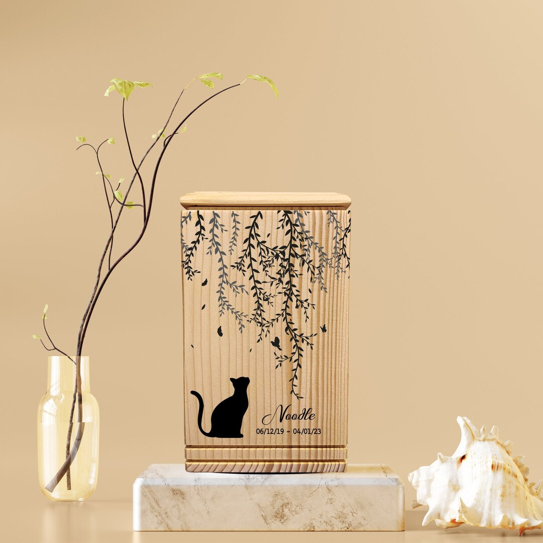 Cremation Urn for Cat Ashes, Personalized Cat Urn, Memorial Pet Urn ...