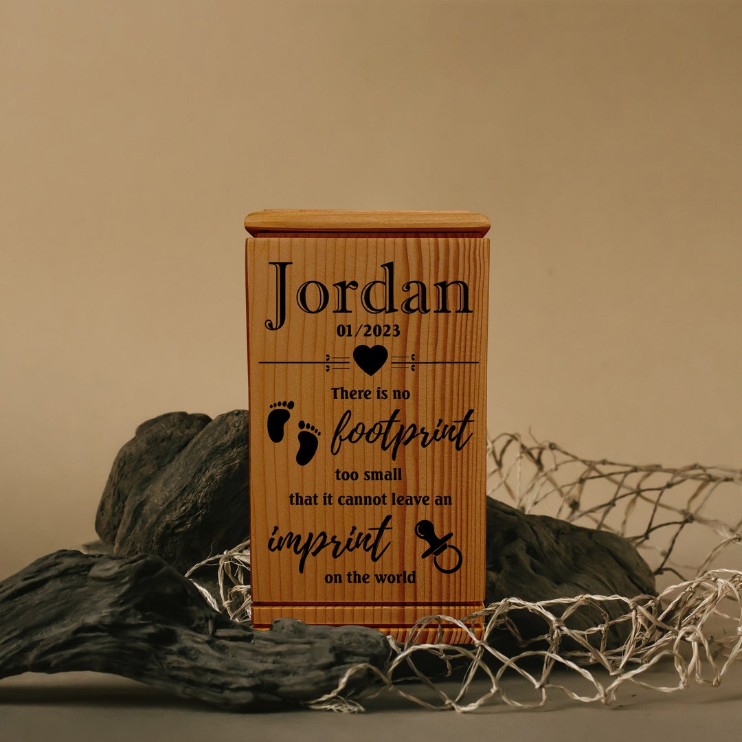 No Footprint Too Small Baby Loss Urn, Personalized Urn for Ashes ...