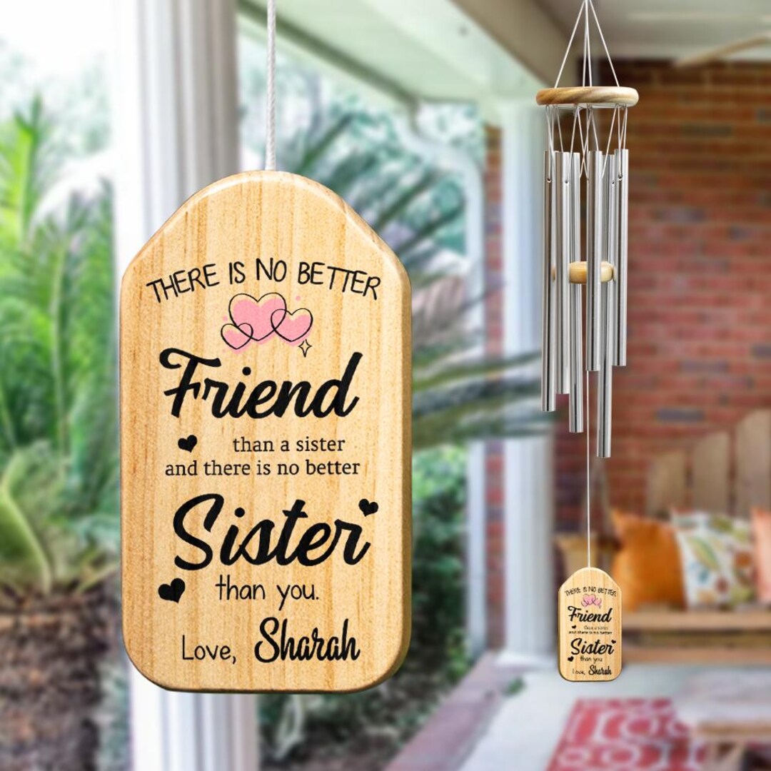 Birthday Gift for Best Friend Wind Chime, Personalized Sister Gift, BFF ...