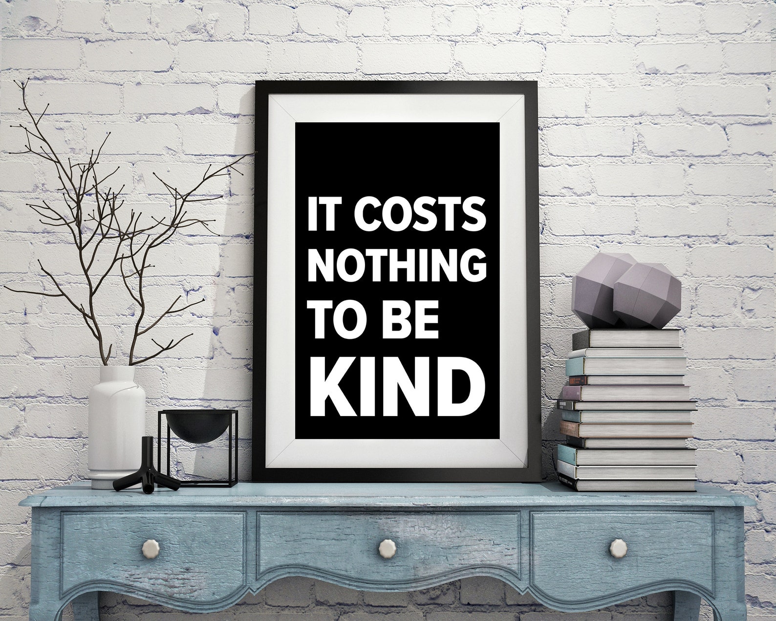 It Costs Nothing to Be Kind - Printable Wall Art, Minimalist Typography ...