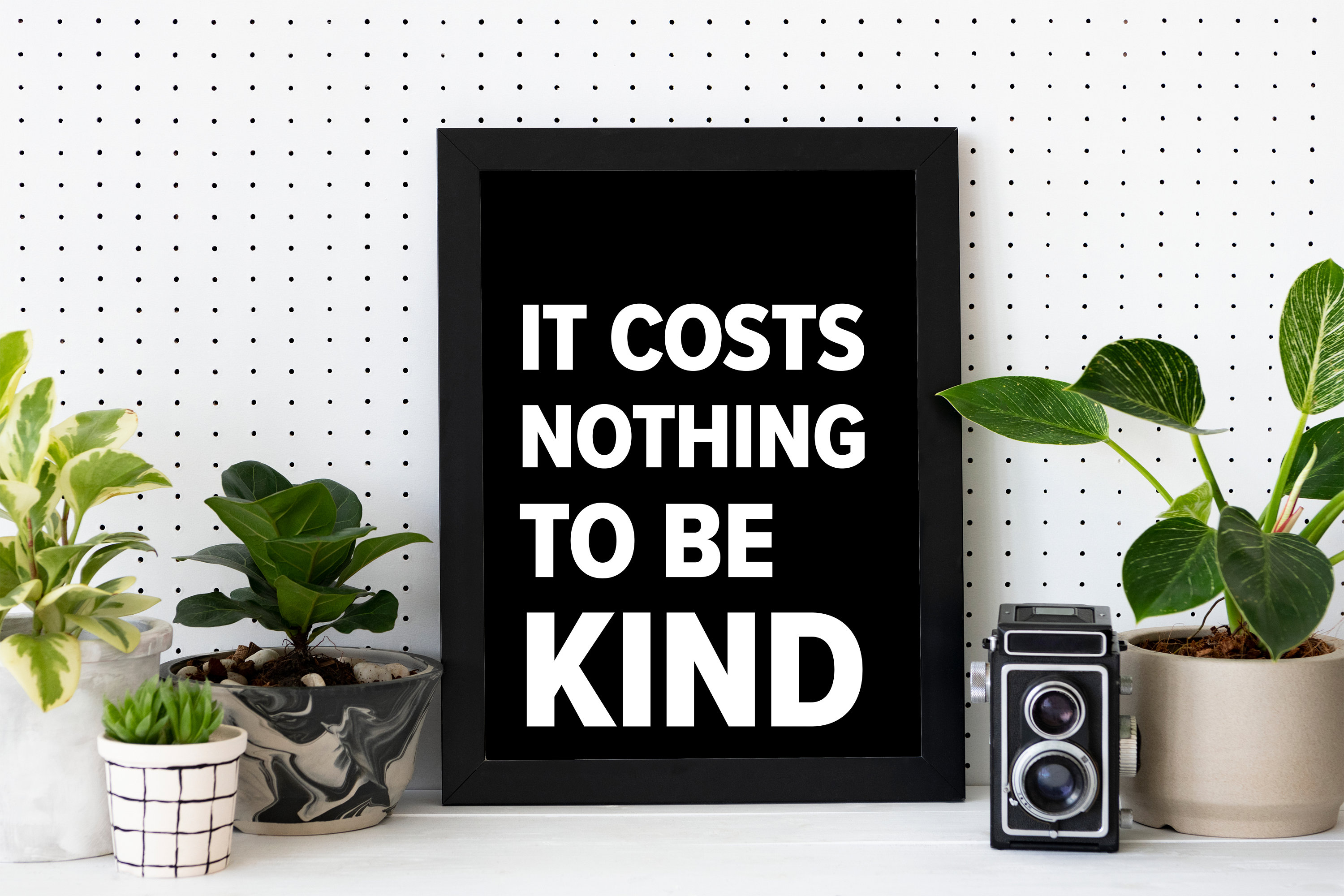 It Costs Nothing to Be Kind Printable Wall Art, Minimalist Typography ...