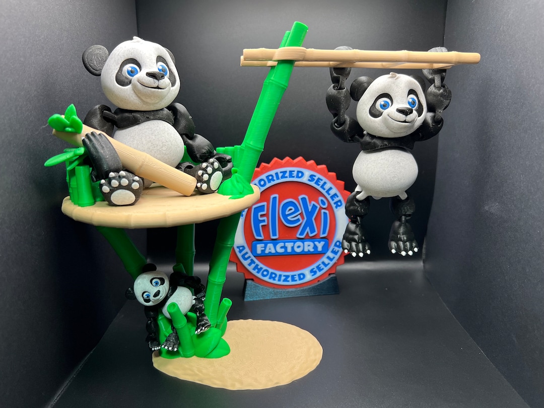 Flexi Factory Panda! Also Available Display Stand! - Etsy