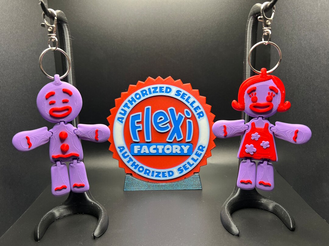 Flexi Factory Gingerbread People Keychain Set! - Etsy