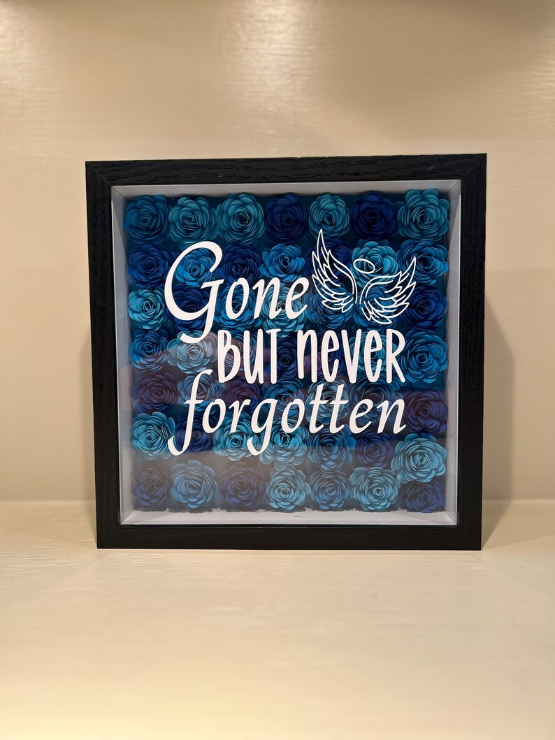In Loving Memory of Paper Flower Shadow Box Gone but Never - Etsy