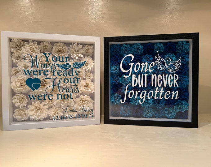 In Loving Memory of Paper Flower Shadow Box, Gone but Never Forgotten ...