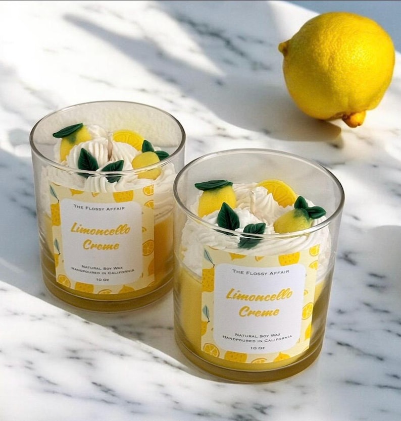 Limoncello Dessert Candle | Citrus Scented Candle | Lemon Dessert ...