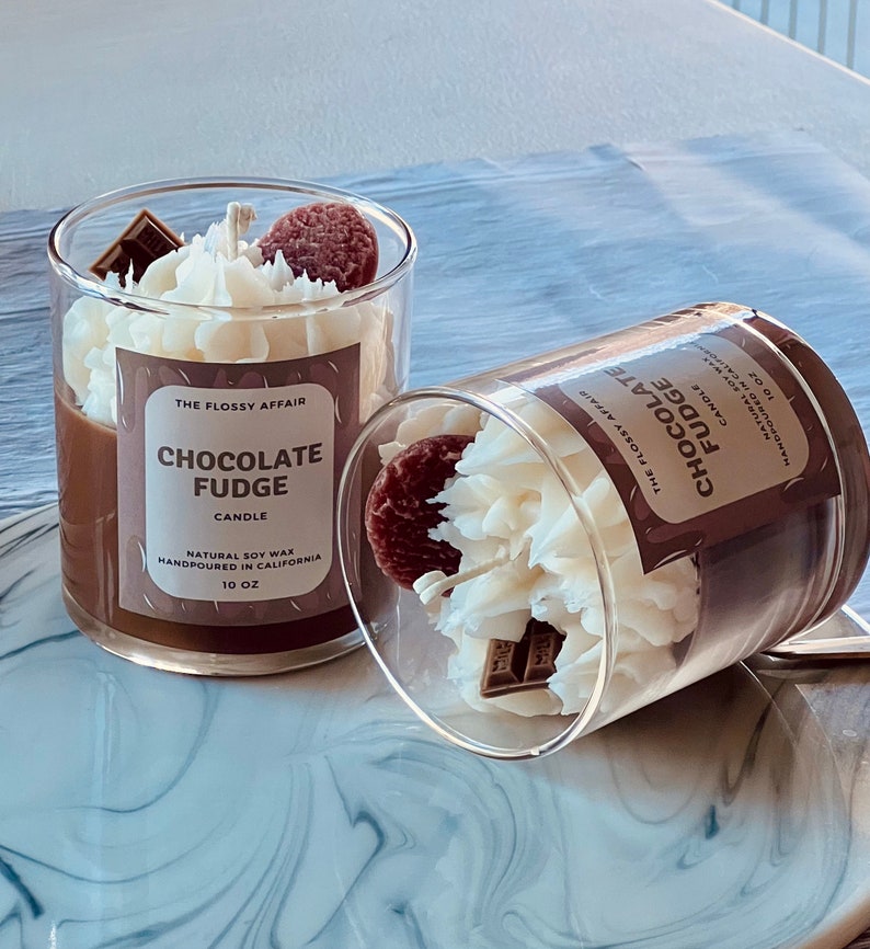 Chocolate Fudge Dessert Candle – Scented Soy Wax Candle - Etsy