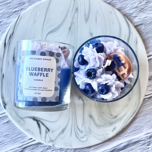 Blueberry Waffle Scented Candle | 10 Oz Soy Wax Dessert Candle - Etsy