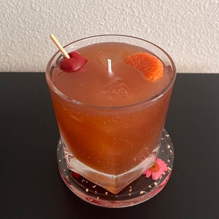 Whiskey Old Fashioned Candle Whiskey Candle Gel Candle Bourbon Whiskey ...