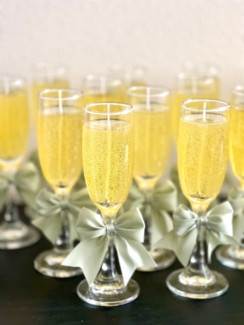 Scented Champagne Gel Candles | Flute Glasses, Romantic Decor - Etsy