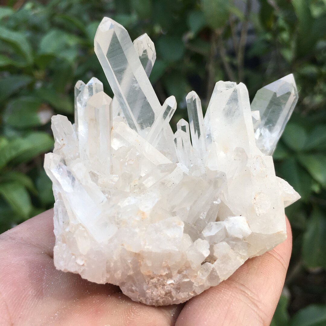 Natural Clear Quartz/Crystal Cluster/Reiki healing/home decor/clear ...