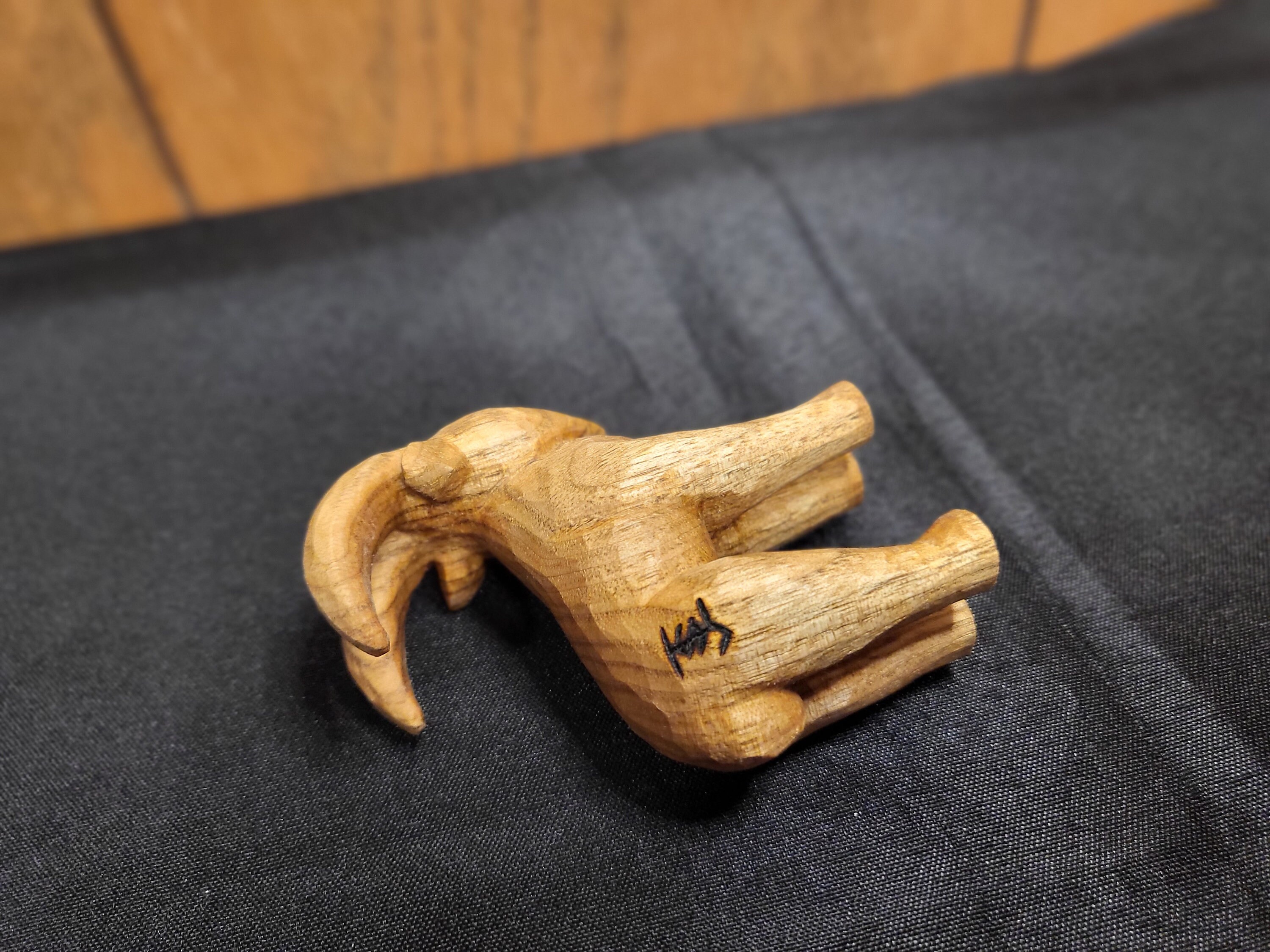 Goat Handmade Woodcarving Billy Goat Woodcarving Goat Figure Carving ...