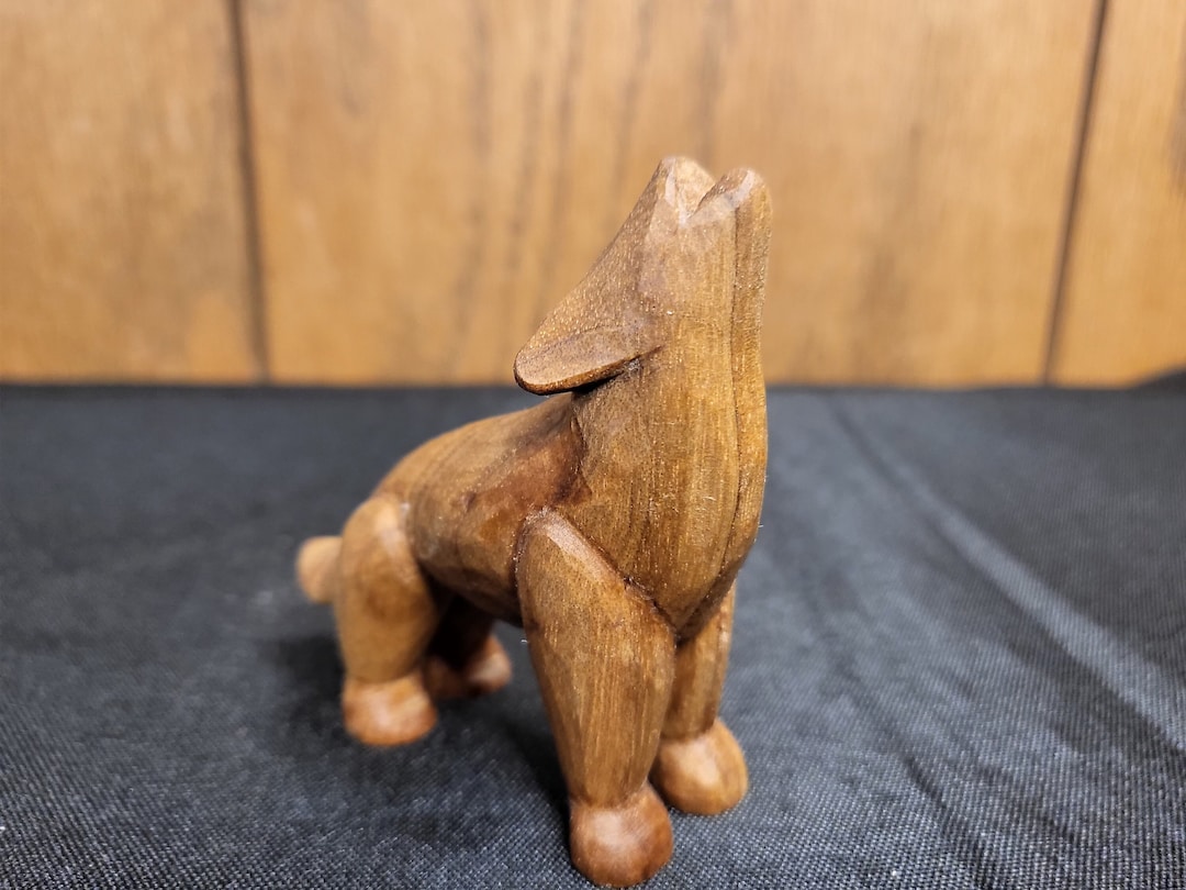 Wolf Handmade Woodcarving Wolf Woodcarving Wolf Figure Carving ...