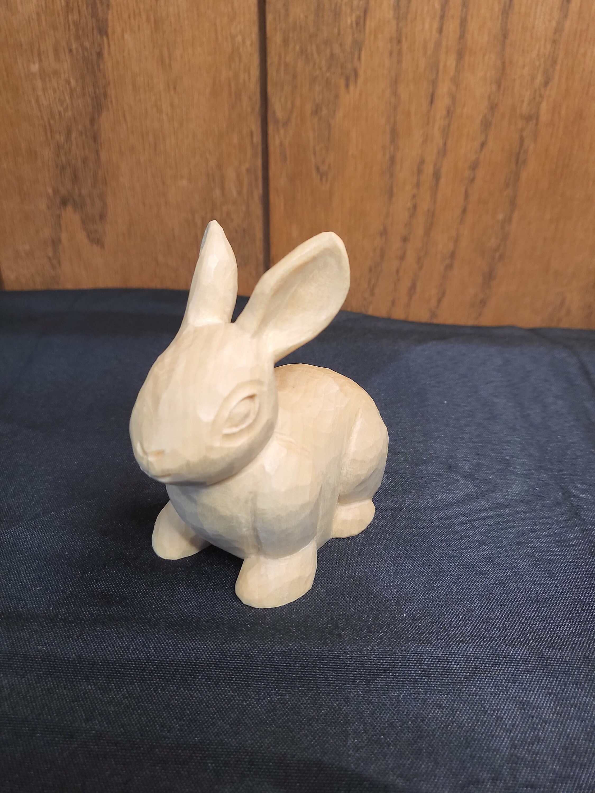 Bunny Handmade Woodcarving | Rabbit Woodcarving | Bunny Figure Carving ...