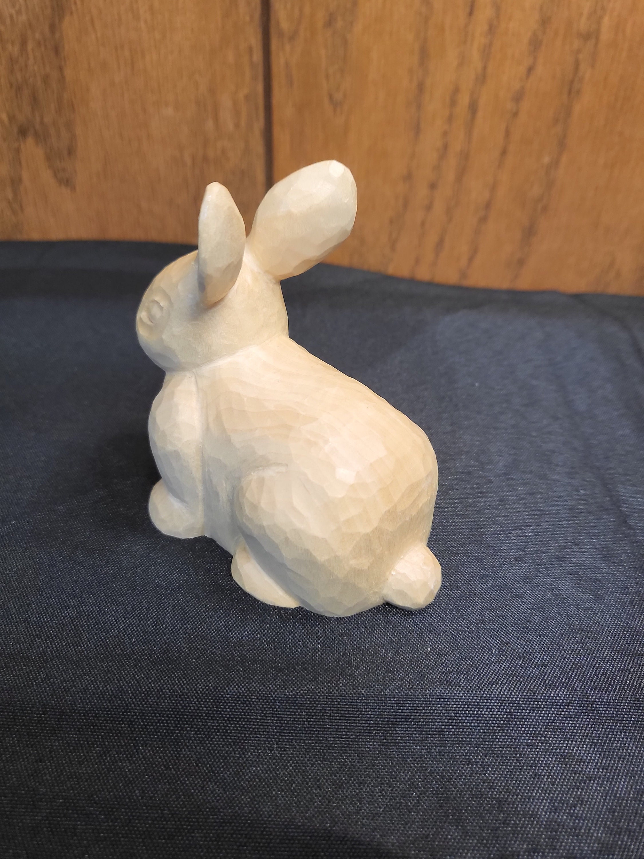 Bunny Handmade Woodcarving | Rabbit Woodcarving | Bunny Figure Carving ...