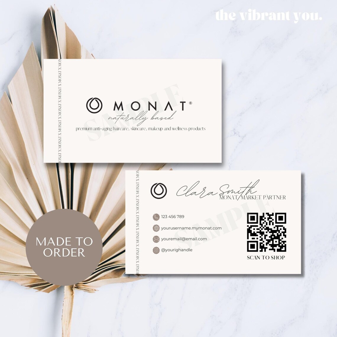 Personalized Monat Business Card With QR Code (digital Download) - Etsy